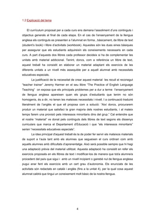 ANGLÈS ALUMNAT NEE: MEMÒRIA DEL PROJECTE | PDF