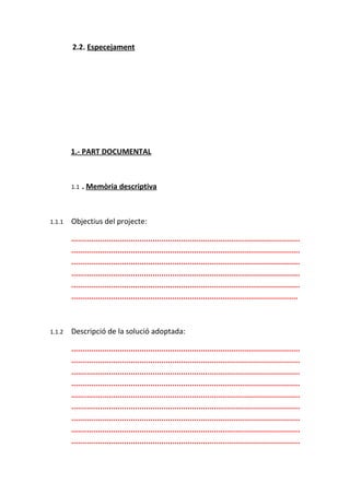 Memòria projecte tècnic1 | PDF