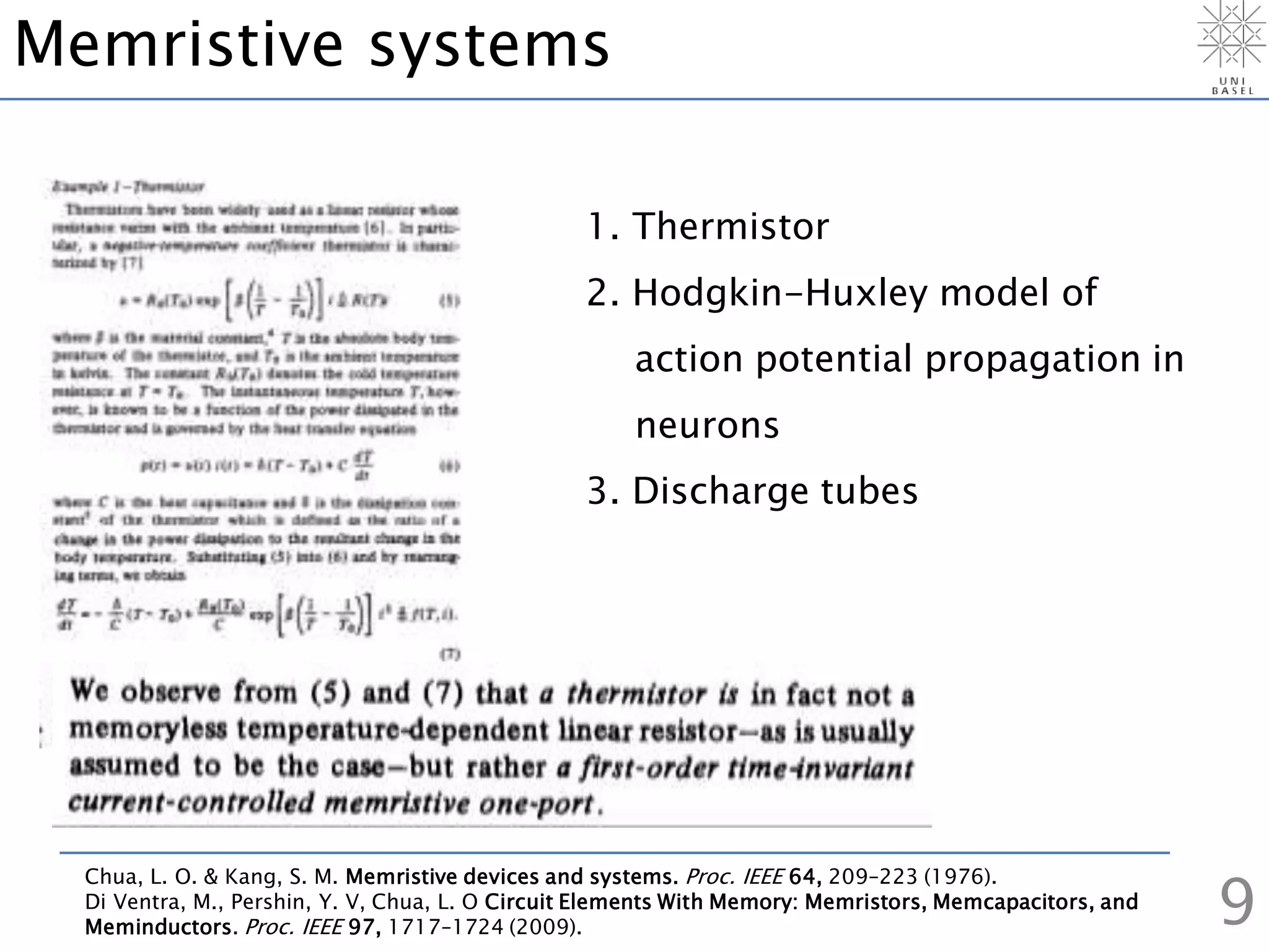 Memristive behavior in nanoscale | PPTX | Chemistry | Science