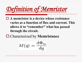 Memristor | PPT