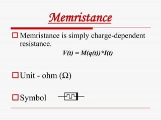 Memristor | PPT