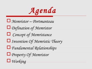 Memristor | PPT
