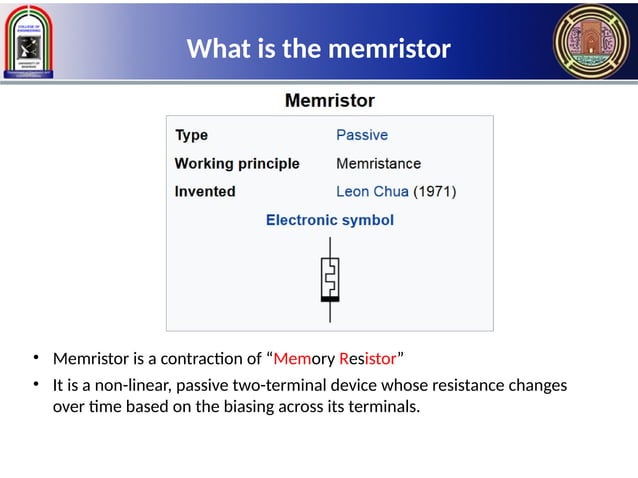 Memristor-based Nanoelectronic Circuits for Computing and Memory ...