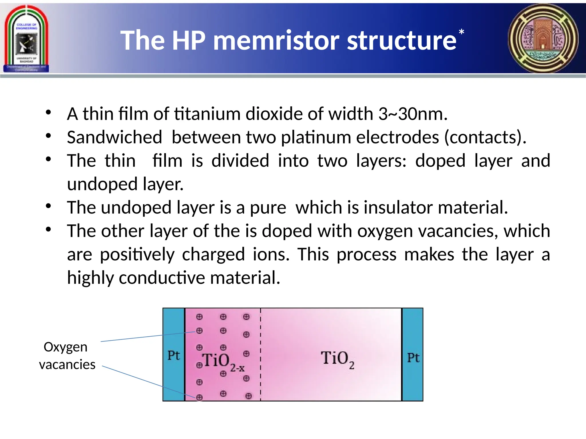 Memristor’s present resistance electric charge | PPT