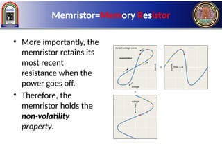 Memristor’s present resistance electric charge | PPT