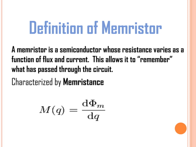 Memristor by sandeep | PPT