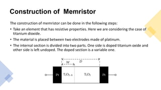 Memristor | PPTX | Physics | Science