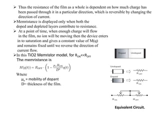 Memristor -The fourth fundumental circuit element | PPT