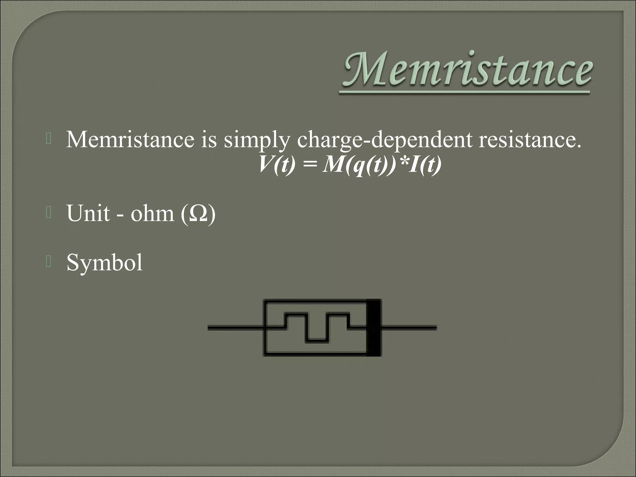 Memristor ppt | PPT