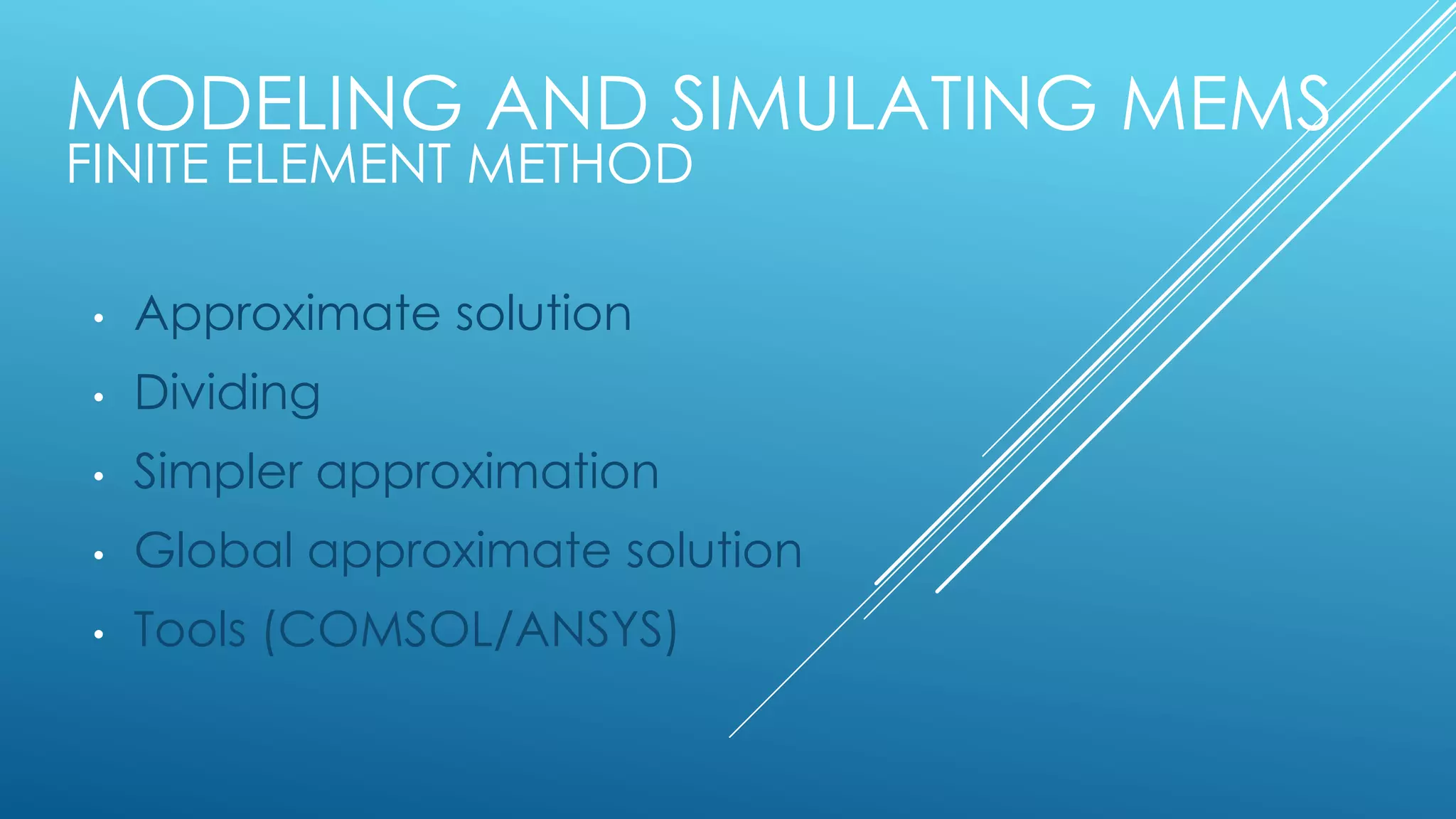 Introduction to MEMS and MEMS PRO | PPT