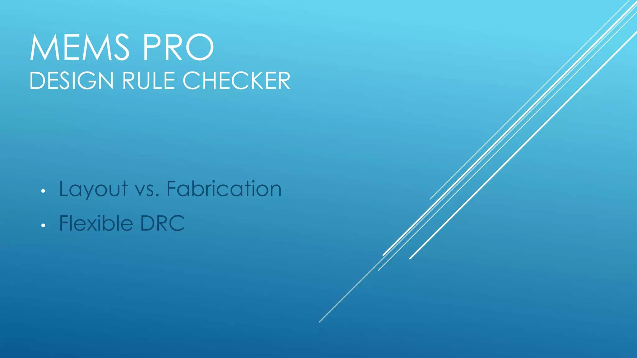 Introduction to MEMS and MEMS PRO | PPT