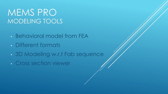 Introduction to MEMS and MEMS PRO | PPT