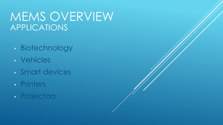 Introduction to MEMS and MEMS PRO | PPT
