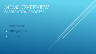 Introduction to MEMS and MEMS PRO | PPT