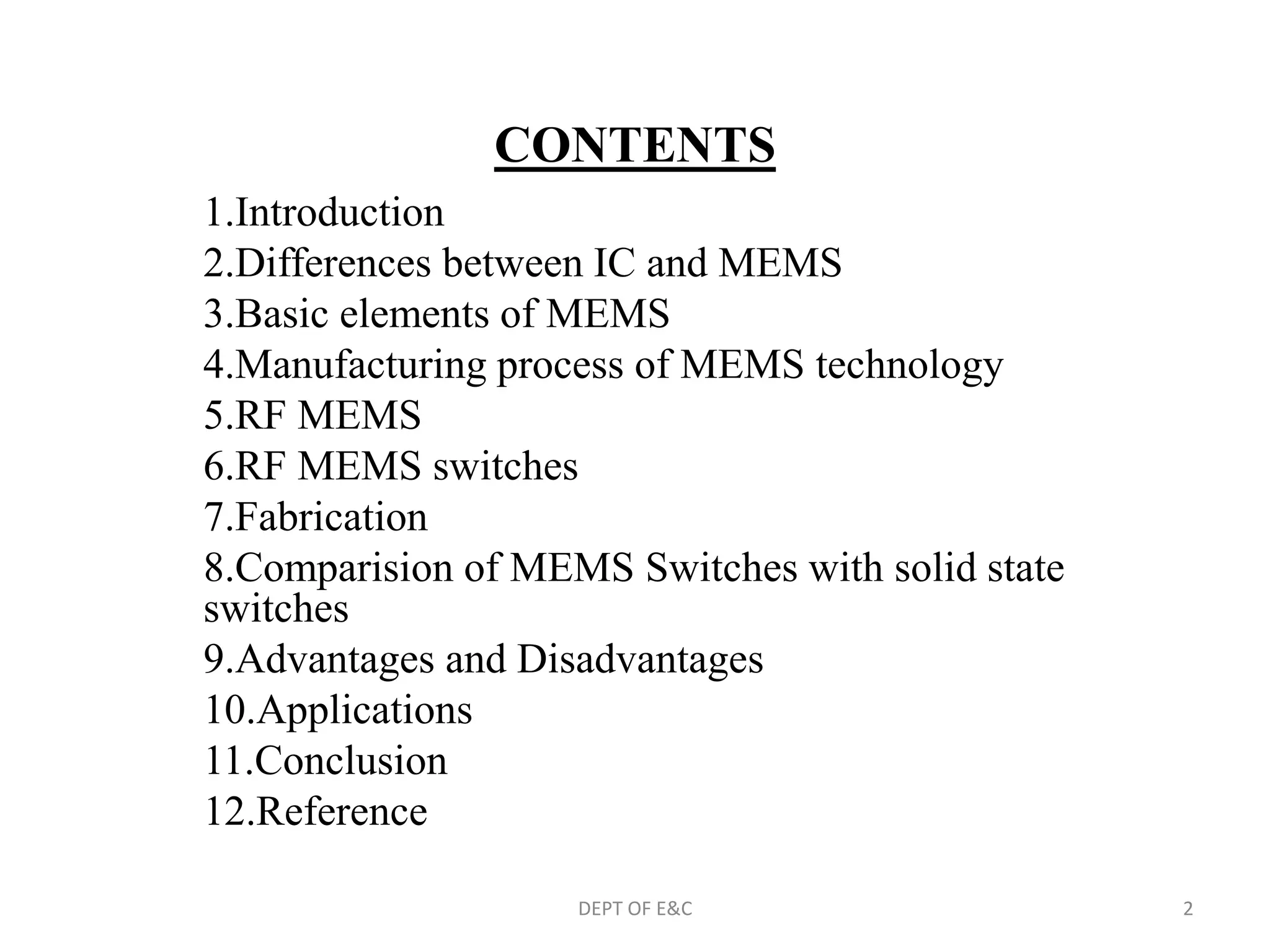 Mems technology ppt | PPTX