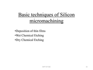 Mems technology ppt | PPTX