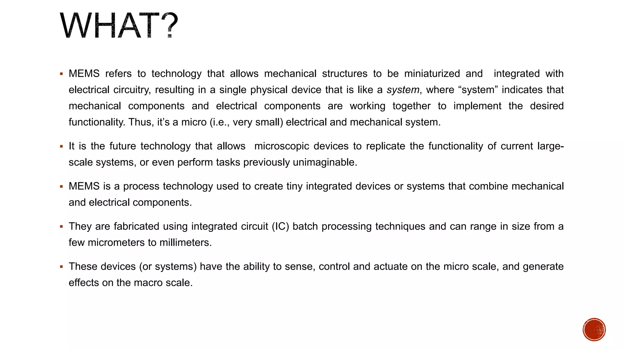 Micro Electro Mechanical Systems | PPT