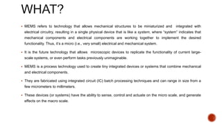 Micro Electro Mechanical Systems | PPT