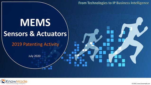 MEMS sensors & actuators 2019 patenting activity sample | PPT