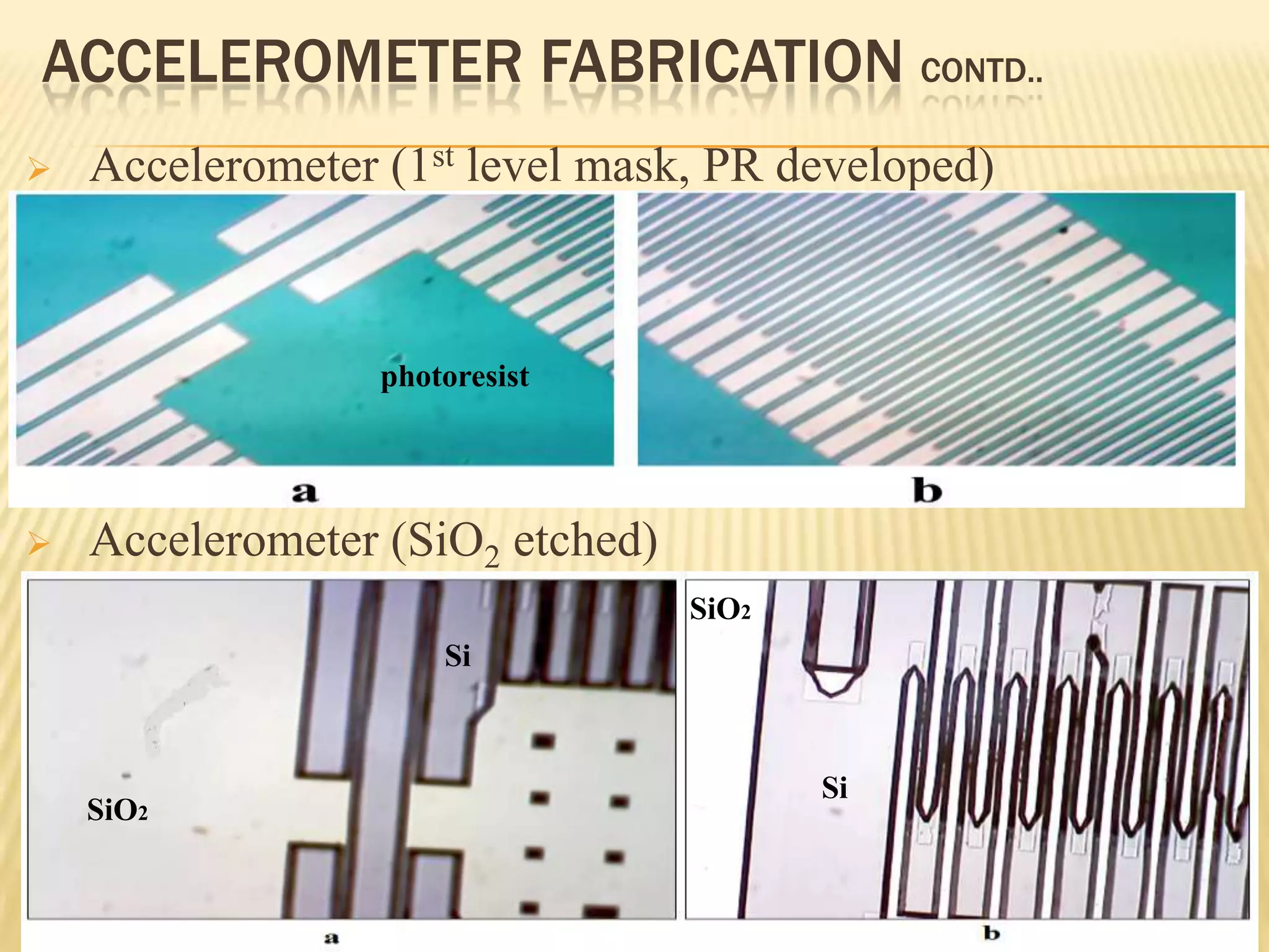 Mems accelerometer designing and fabrication | PPTX