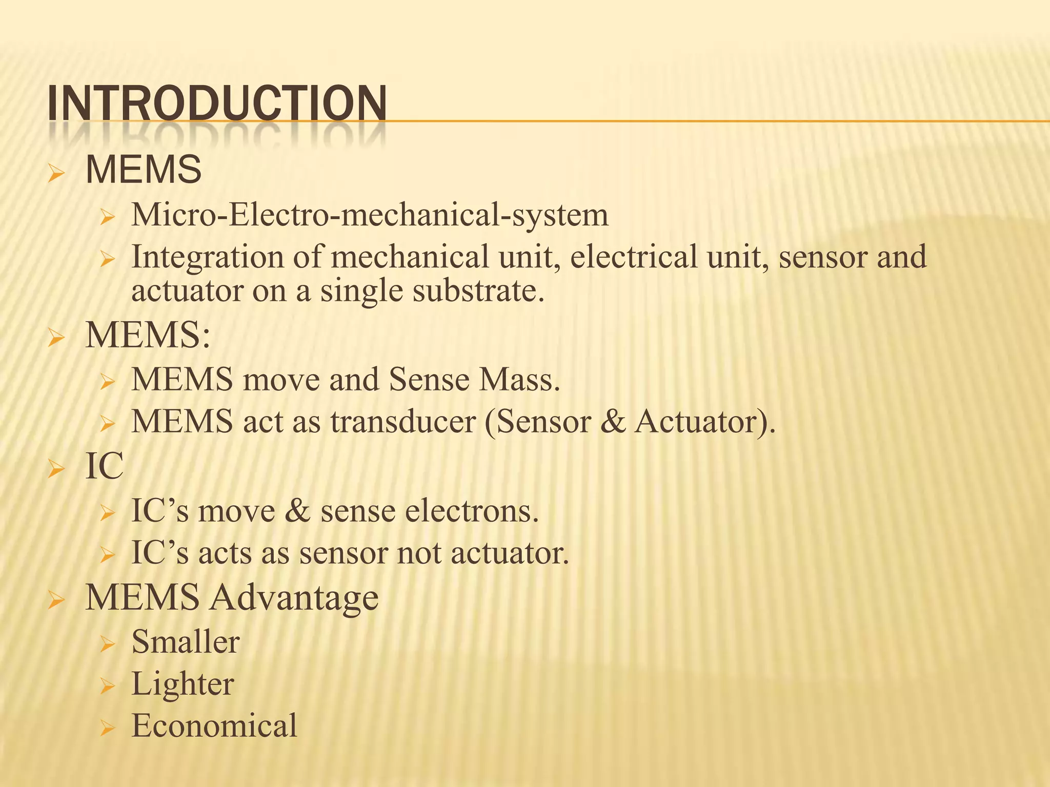 Mems accelerometer designing and fabrication | PPTX