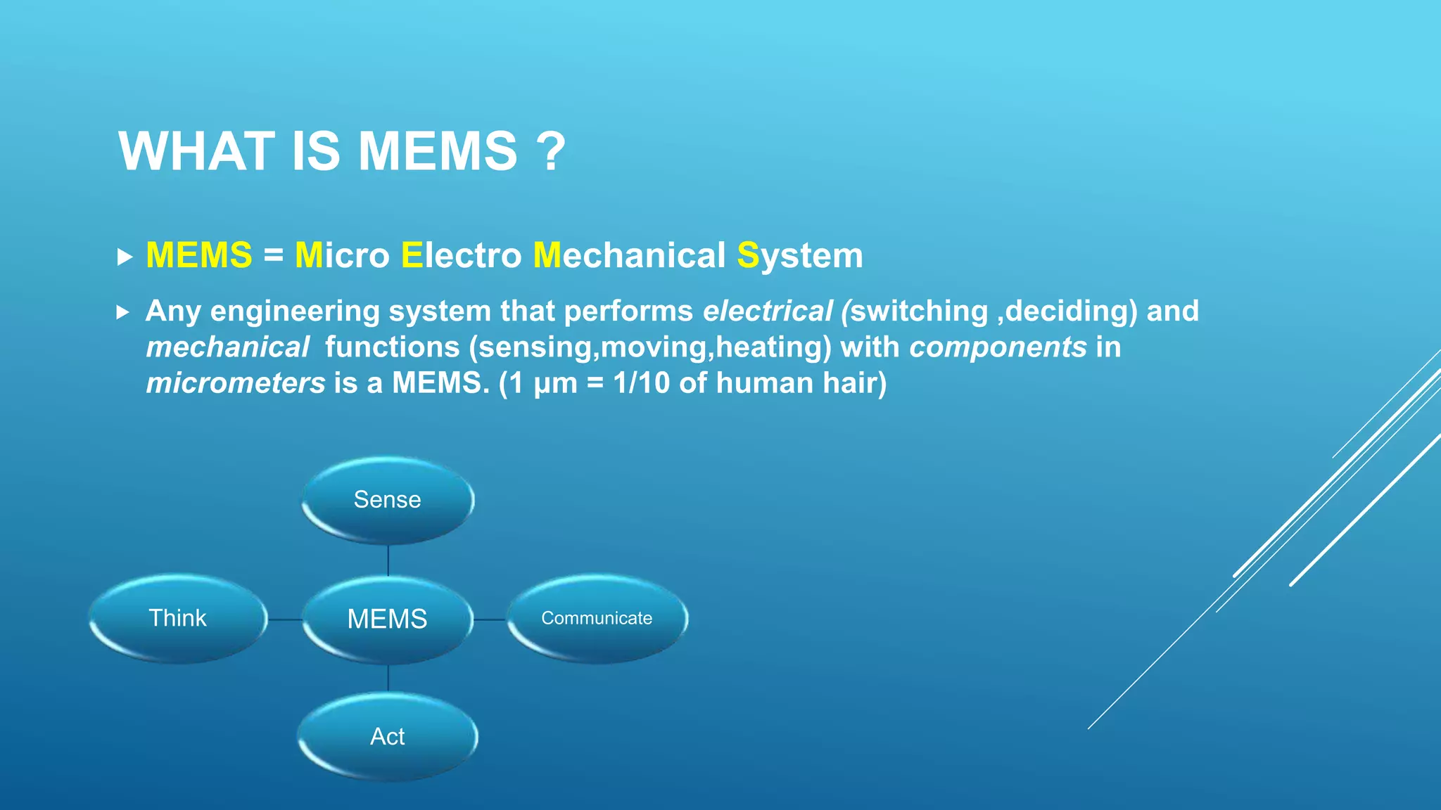 Mems application | PPTX | Physics | Science