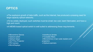 Mems application | PPTX | Physics | Science
