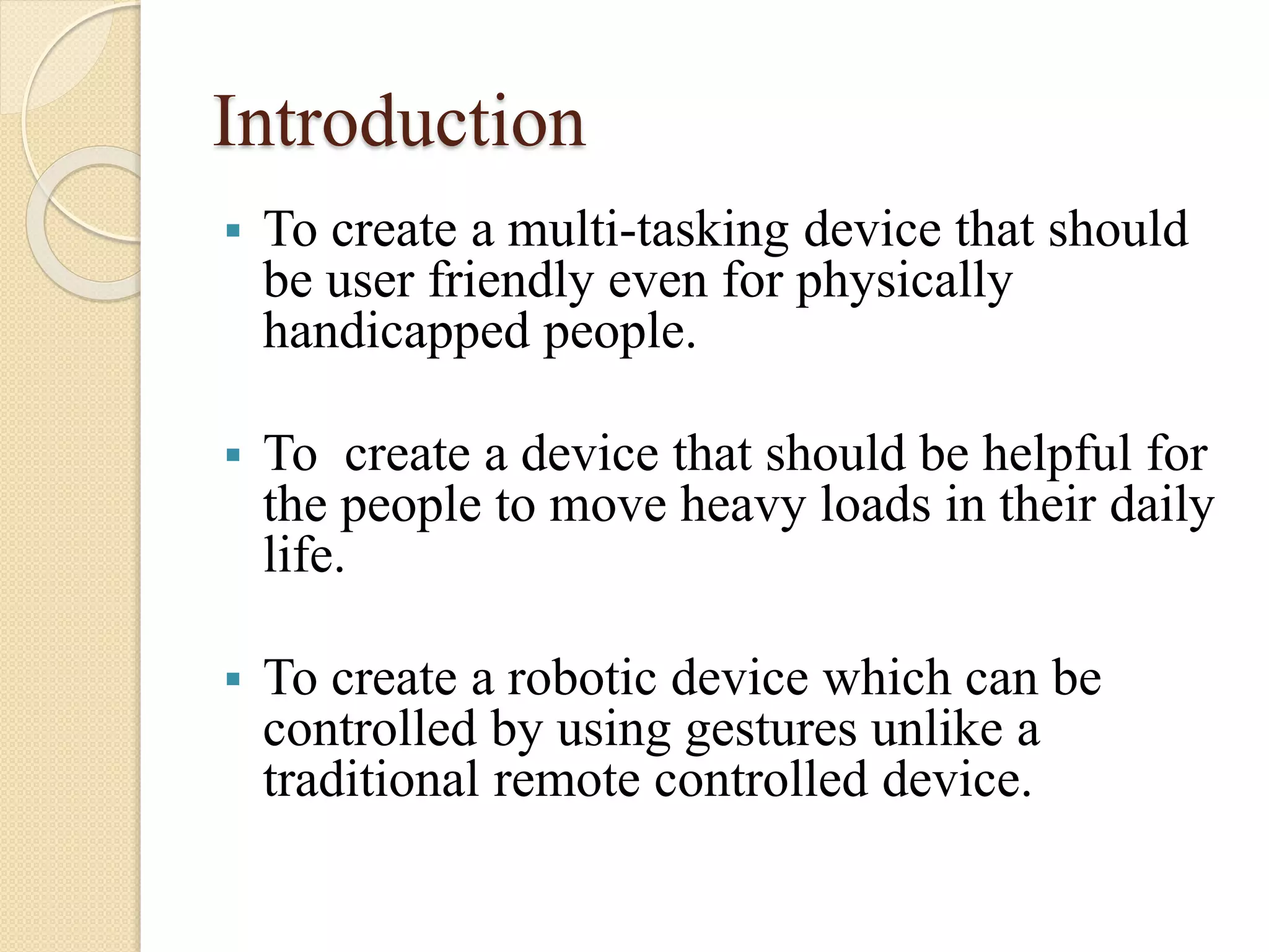Mems Based Hand Gesture Controlled Robot Pptx Robotics Technology And Computing