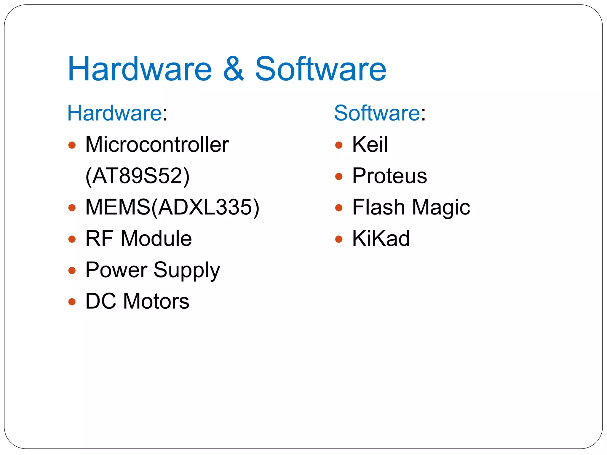 Mems Based Hand Gesture Controlled Robot Pptx Robotics Technology And Computing