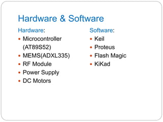 Mems based hand gesture controlled robot | PPTX | Robotics | Technology ...
