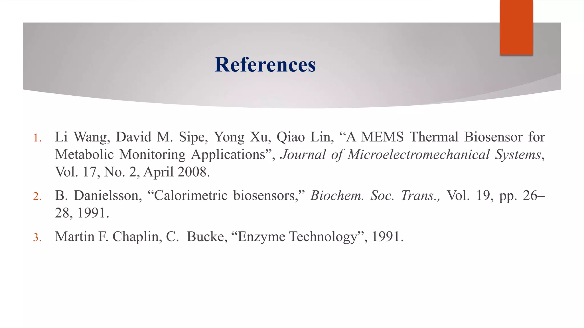 MEMS Thermal Biosensor | PPTX