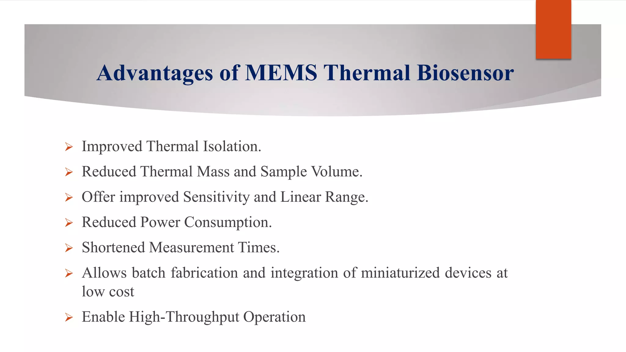 MEMS Thermal Biosensor | PPTX