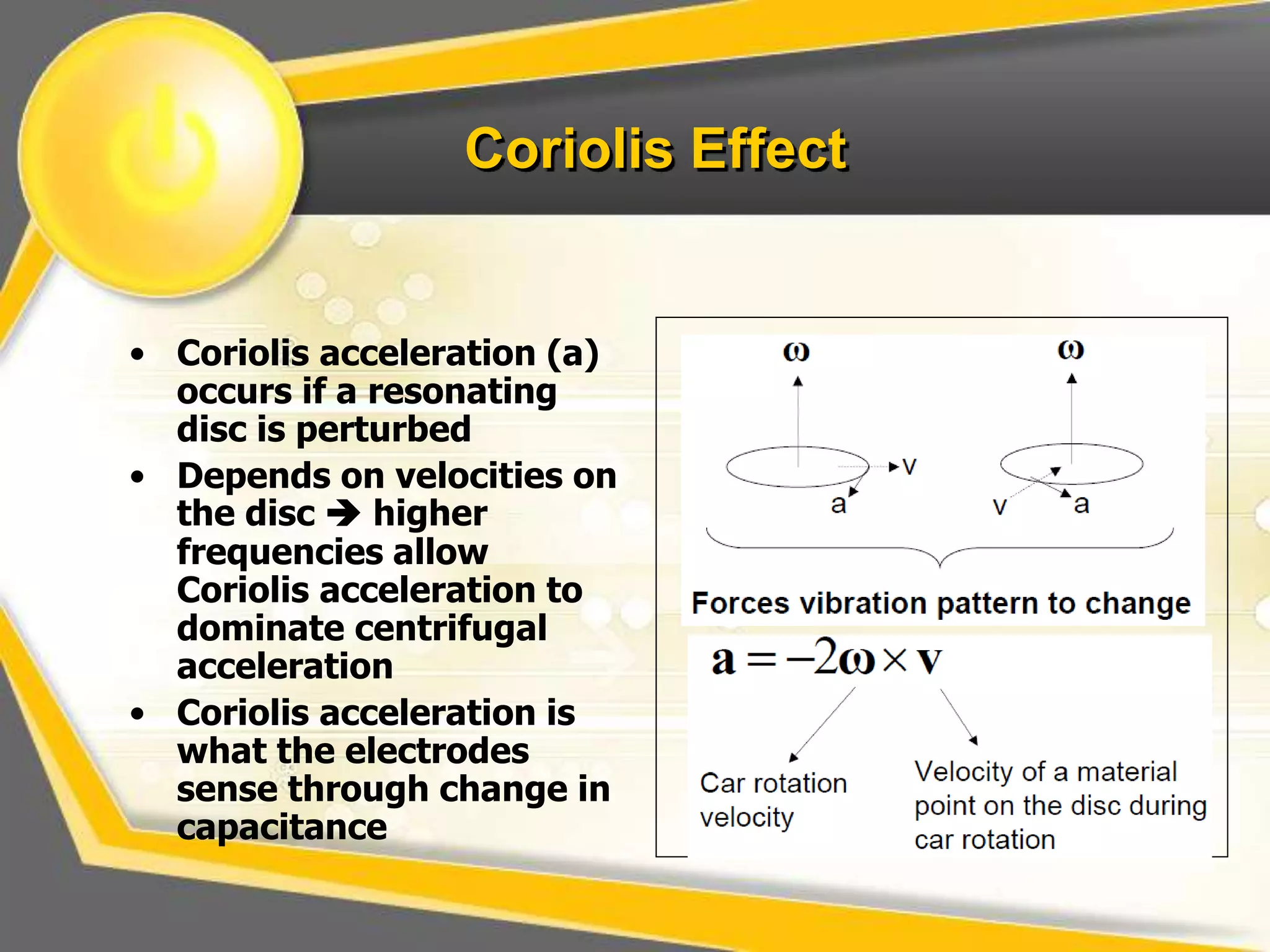 Mems gyroscope working, principle of operation of disc resonator ...