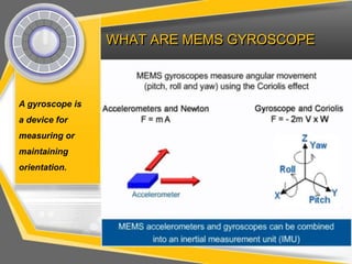Mems gyroscope working, principle of operation of disc resonator gyroscope | PPT
