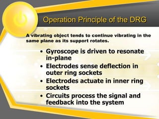 Mems gyroscope working, principle of operation of disc resonator gyroscope | PPT