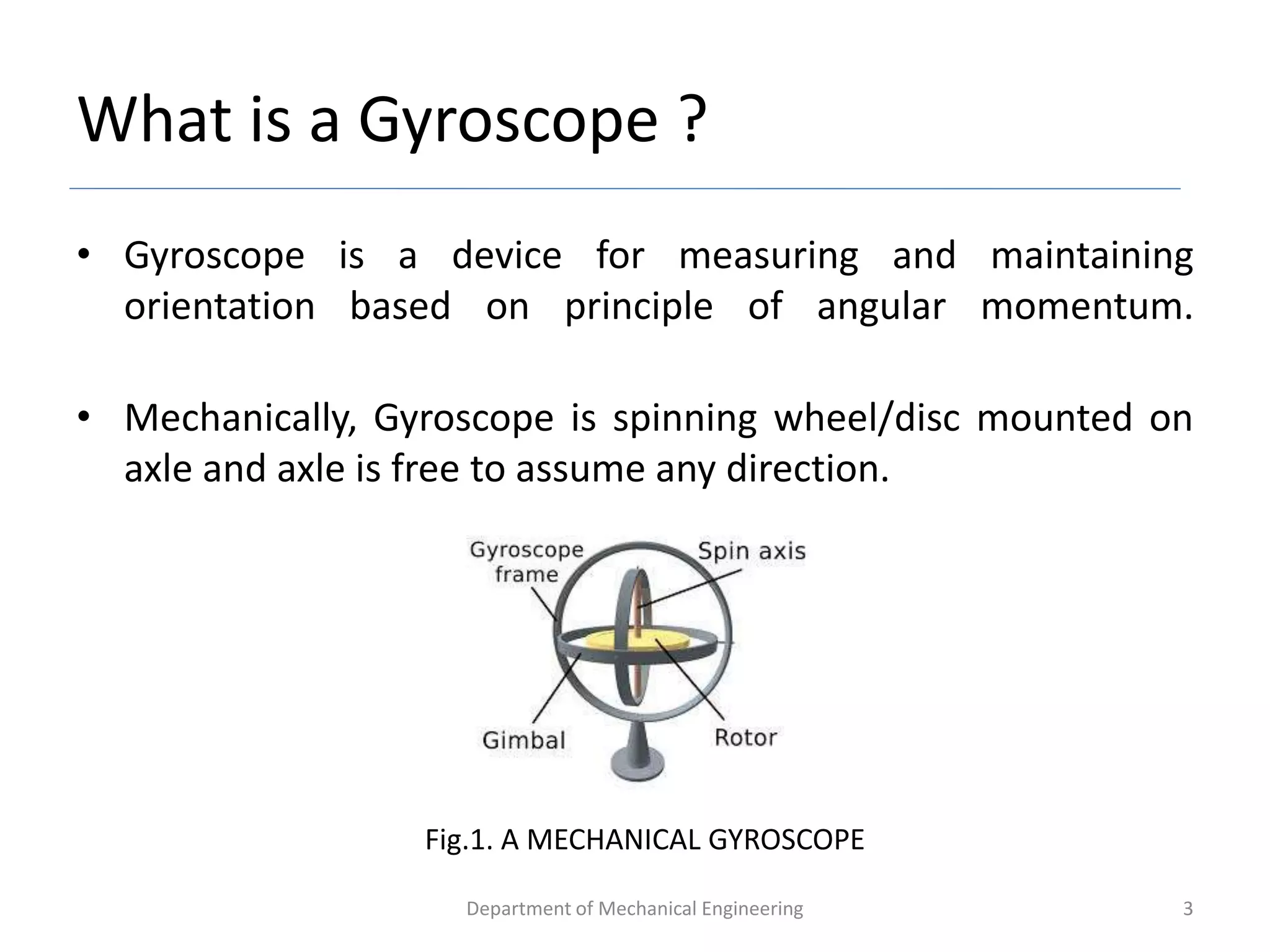 Microelectromechanical Systems(MEMS) Gyroscope | PPTX