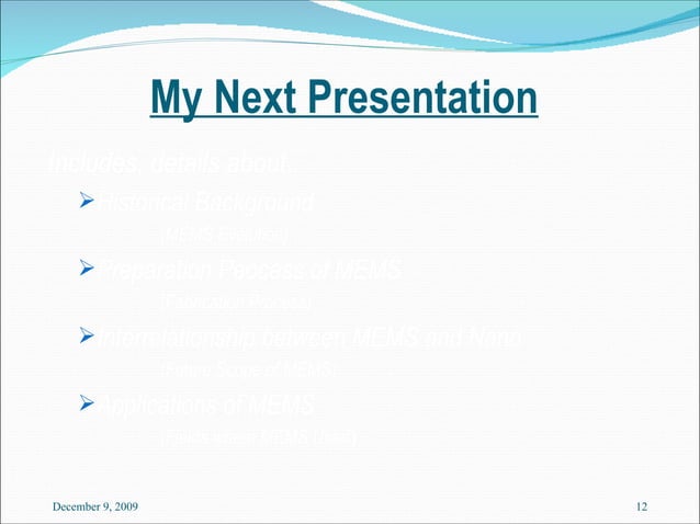 Mems(Intro Presentation) | PPS