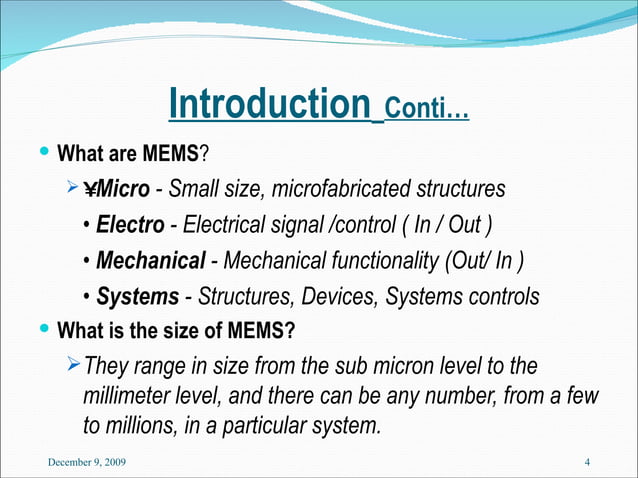 Mems(Intro Presentation) | PPS