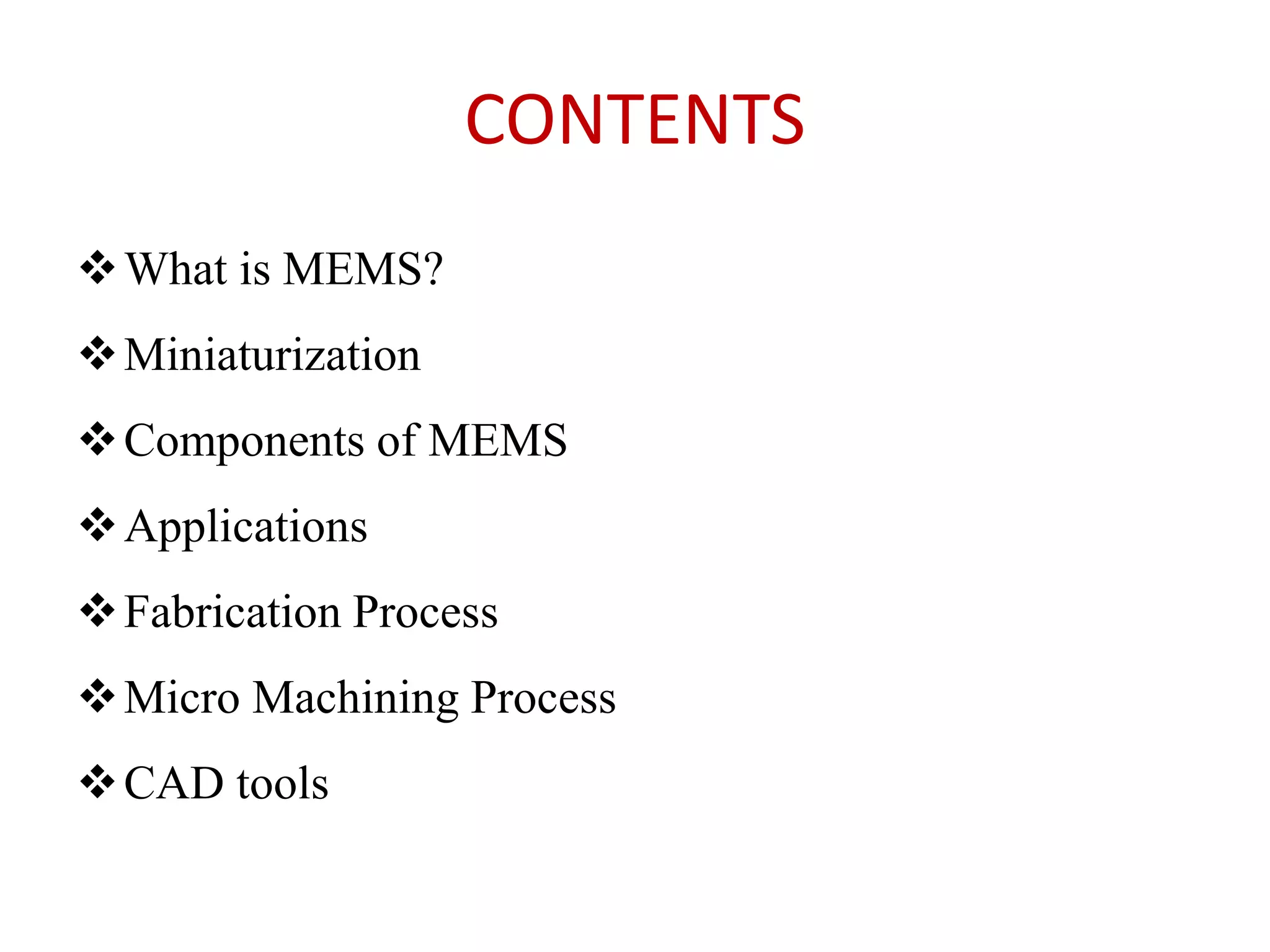 Mems Introduction | PPTX | Chemistry | Science