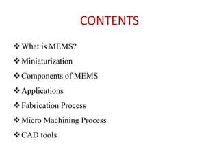 Mems Introduction | PPTX | Chemistry | Science