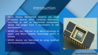 Mems (micro electro mechanical systems) | PPT