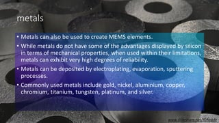 Mems (micro electro mechanical systems) | PDF