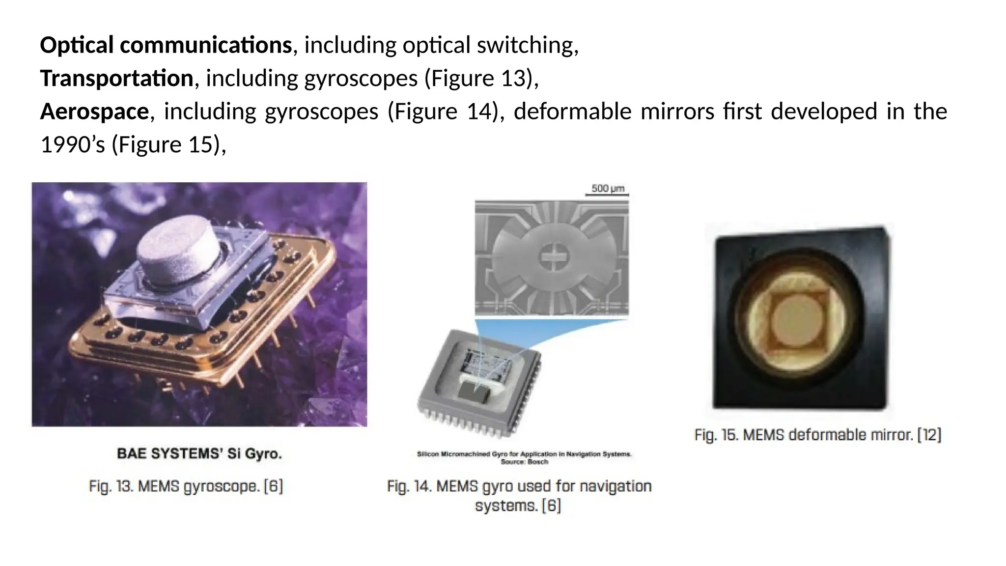 MEMS uses and applications in industry and plants | PPTX