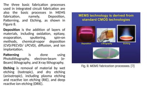 MEMS uses and applications in industry and plants | PPTX