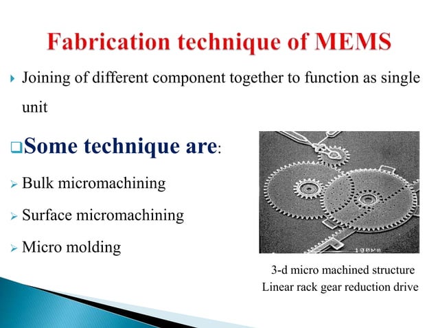 MEMS an overview and application | PPT