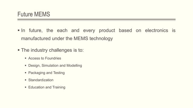 Mems presentation | PPTX | Science