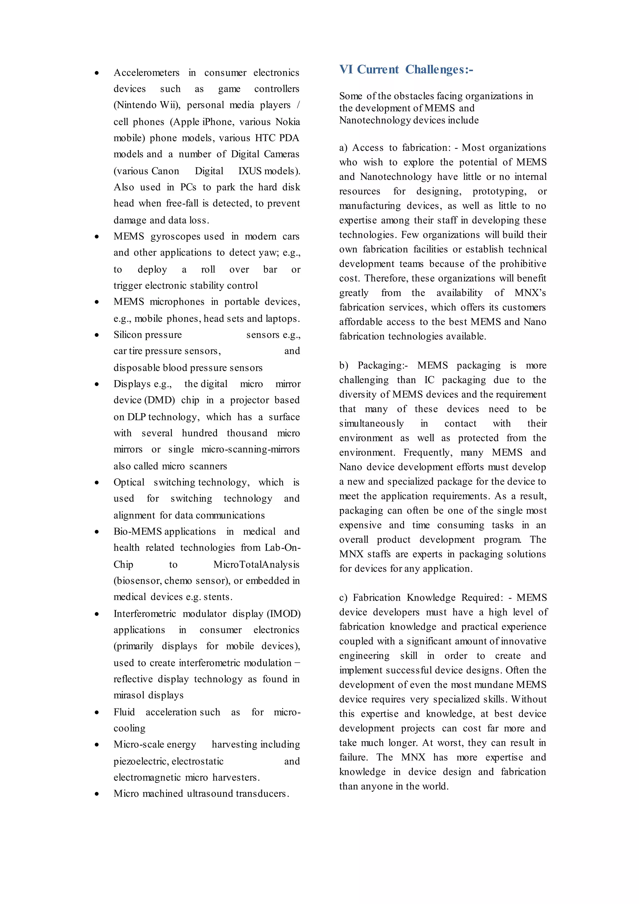 Mems project by abhishek mahajan | DOCX