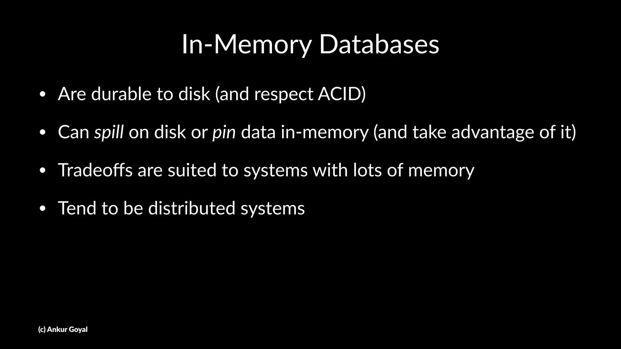 MemSQL DB Class, Ankur Goyal | PPT