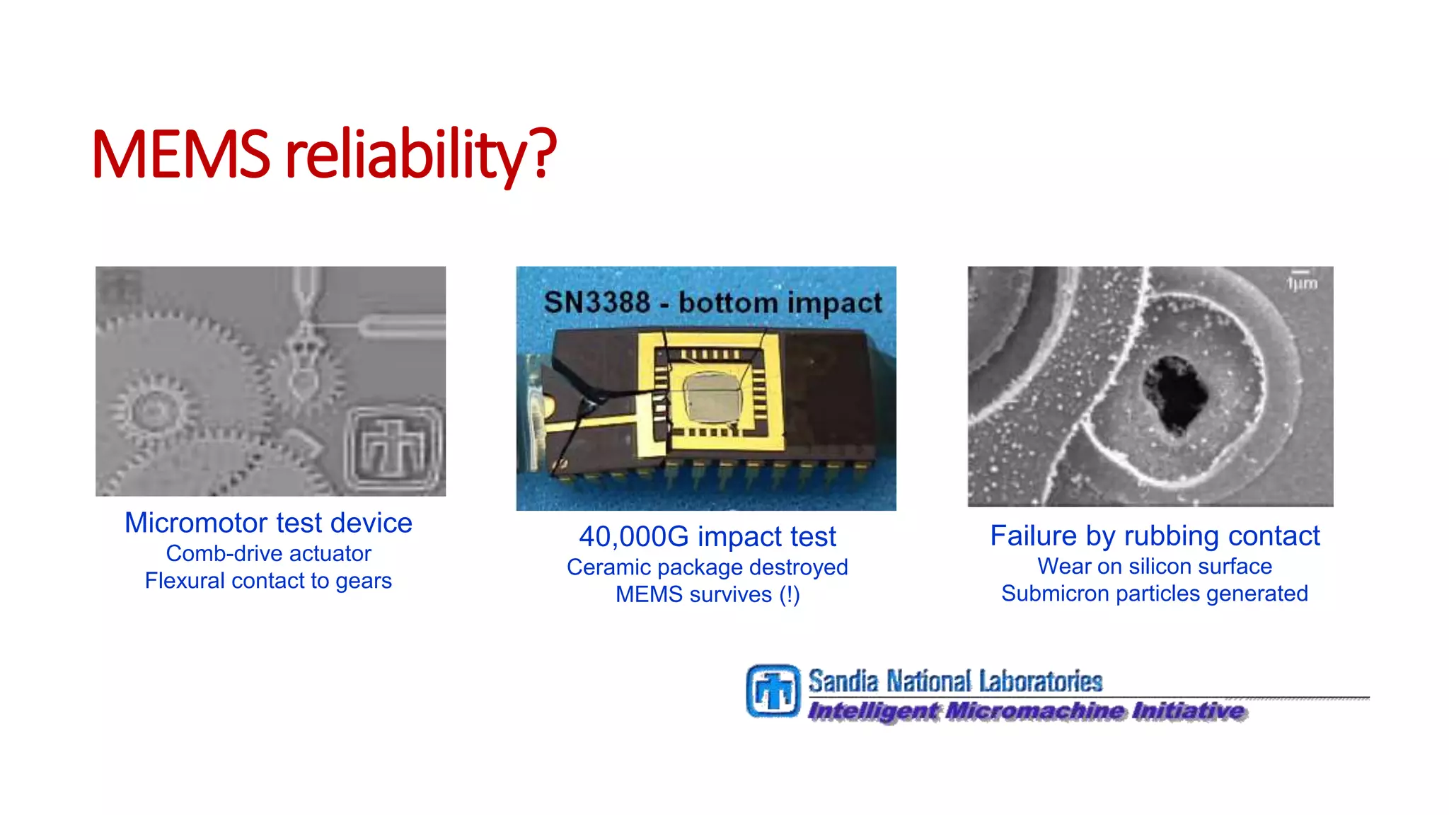 Mems reliability & failure mechanisms | PPT