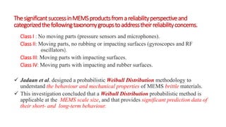 Mems reliability & failure mechanisms | PPT